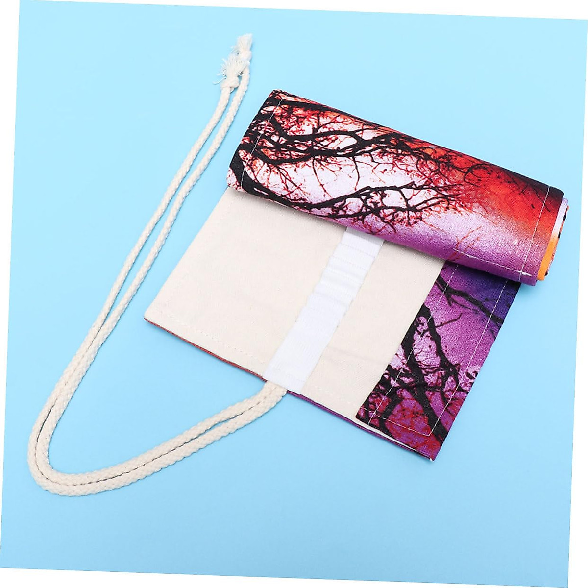 NUOBESTY 1pc 48 Canvas Pouches Paint Brush Case Artist Paint Brush Holder Artist Brush Holder Paint Brush Storage Travel Makeup Brush Paint Brush Rollup Pen Curtain High Capacity