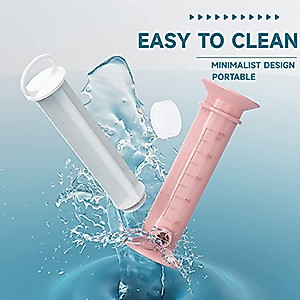 Crumye 7pcs Set Baby Food Pouch Maker, Pouches for toddlers, BPA Free, Refillable Fruit Squeeze Puree, Easy to Clean (Pink)