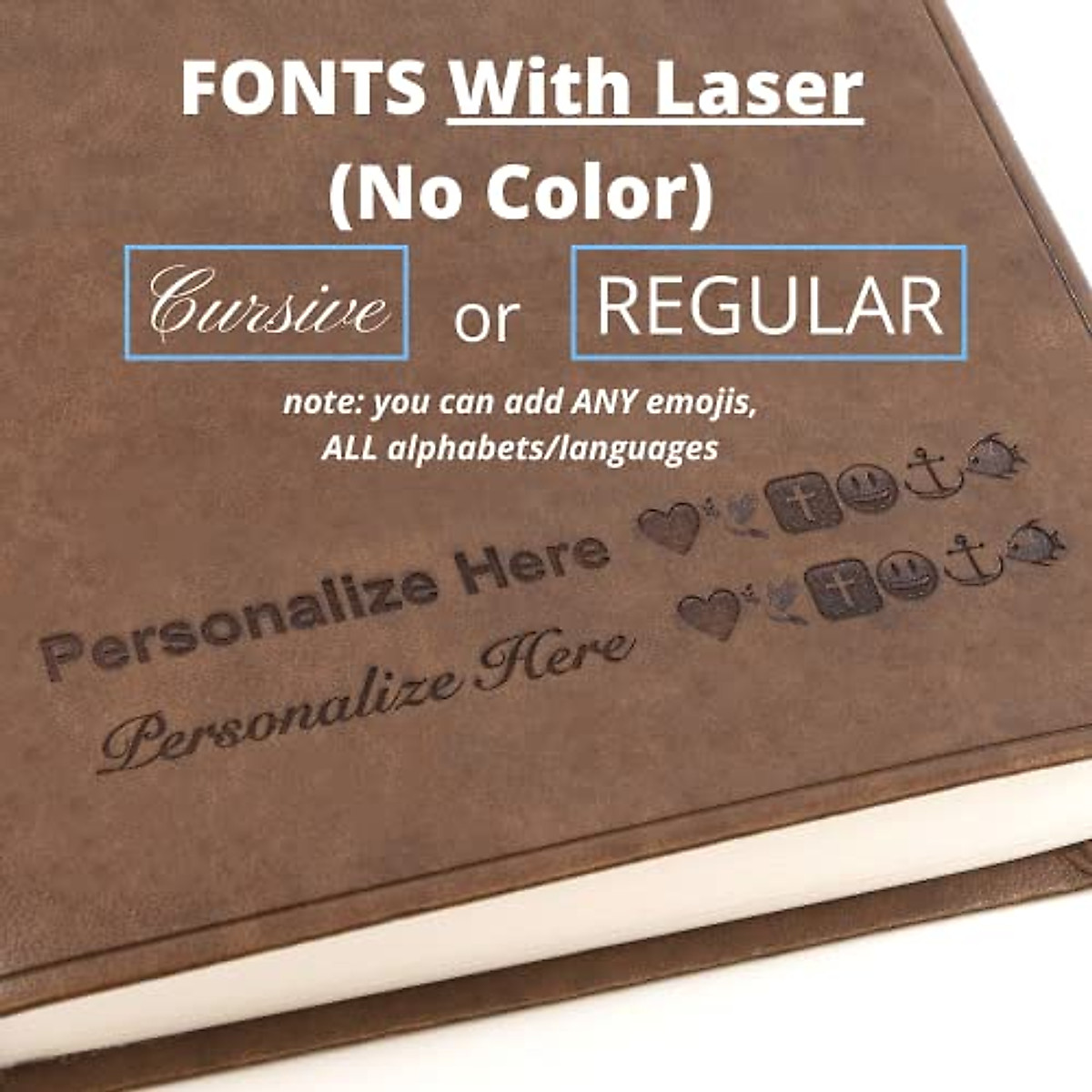 Personalized Bible Custom Text Your Name KJV Deluxe Gift Holy Bible Pink Leathersoft King James Version Custom Made Gift for Baptism Christenings Birthdays