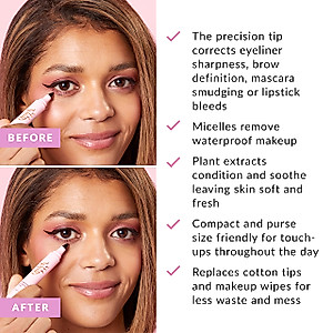 Quick Fix Makeup Remover Pen, Reusable Makeup Eraser for Correcting Eyeliner Pen Mistakes, Easy-to-Use Mascara Remover and Waterproof Makeup Remover for Eyes, Brows and Lips, 3.5 g - The Quick Flick