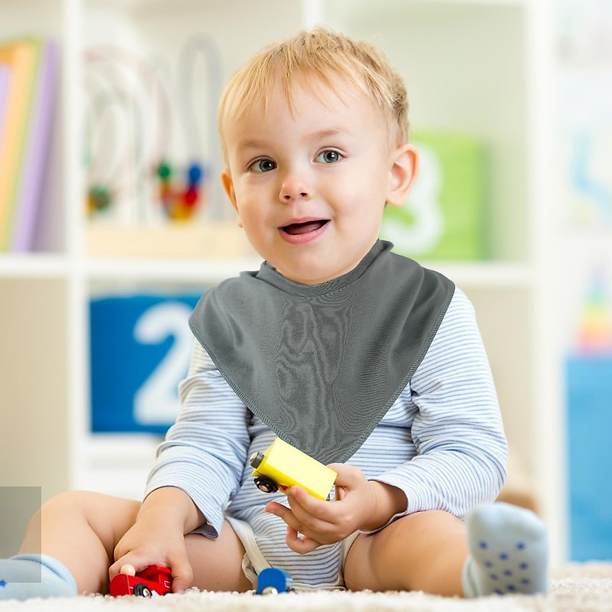 Adult Drool Bandana Bibs, Large Absorbent Special Needs Bibs Set for Teens, Adults, 4+ Years Boy Girl Men Women, 3 Packs (Pink, Purple, White)