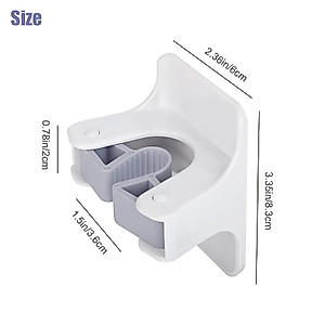 4 Pcs Broom Gripper Mop Racks Holders Wall Mount Self Adhesive Hanging Organizer, Free Punching Broom Folder, Suitable for Home Garage