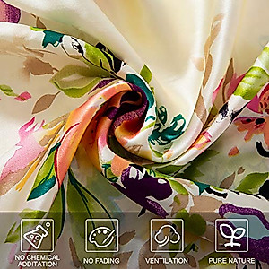 SLPBABY Silk Pillowcase for Hair and Skin with Hidden Zipper Print (Standard, Pattern5)