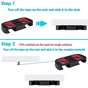 PlayVital Under Desk Controller Stand for ps5, Controller Table Mount for ps4 Controller, Controller Desk Holder Controller Organizer Display Stand Gaming Accessories for ps5/4 - Black