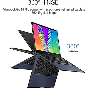 ASUS Vivobook 2-in-1 Convertible Laptop, 14" HD Touchscreen, Intel Celeron N4500, Windows 11 Home, 4GB RAM, 64GB eMMC, 512GB SSD, NumberPad, Type-C, 1-Year Microsoft 365 Personal, PCM Stylus Pen