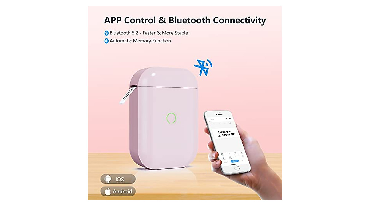 PikDik Mini Bluetooth Label Maker - Smart & Portable