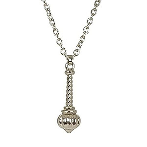 Imagine Stores Mart Stainless Steel Hanuman Gada Pendant Locket With Black Rope For Men And Women