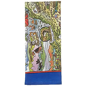 Kay Dee Designs Adventure Destinations Virginia Map Tea Kitchen Towel, 18" x 28", Various