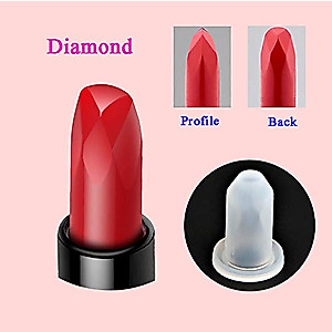 AKOAK 9 Pcs/Set Simple DIY Lipstick Mould,Creative and Lovely Various Shapes of Lipstick Making Mould for 12.1mm Lipstick Tube,Nail/Flower/Beak/Diamond