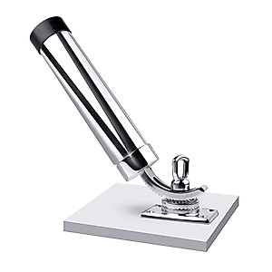 All Angle Deck-Mount Adjustable Fishing Rod Holder - 360° Adjustable - Flange Mount 90 Degrees, Marine Quality (Square Base)