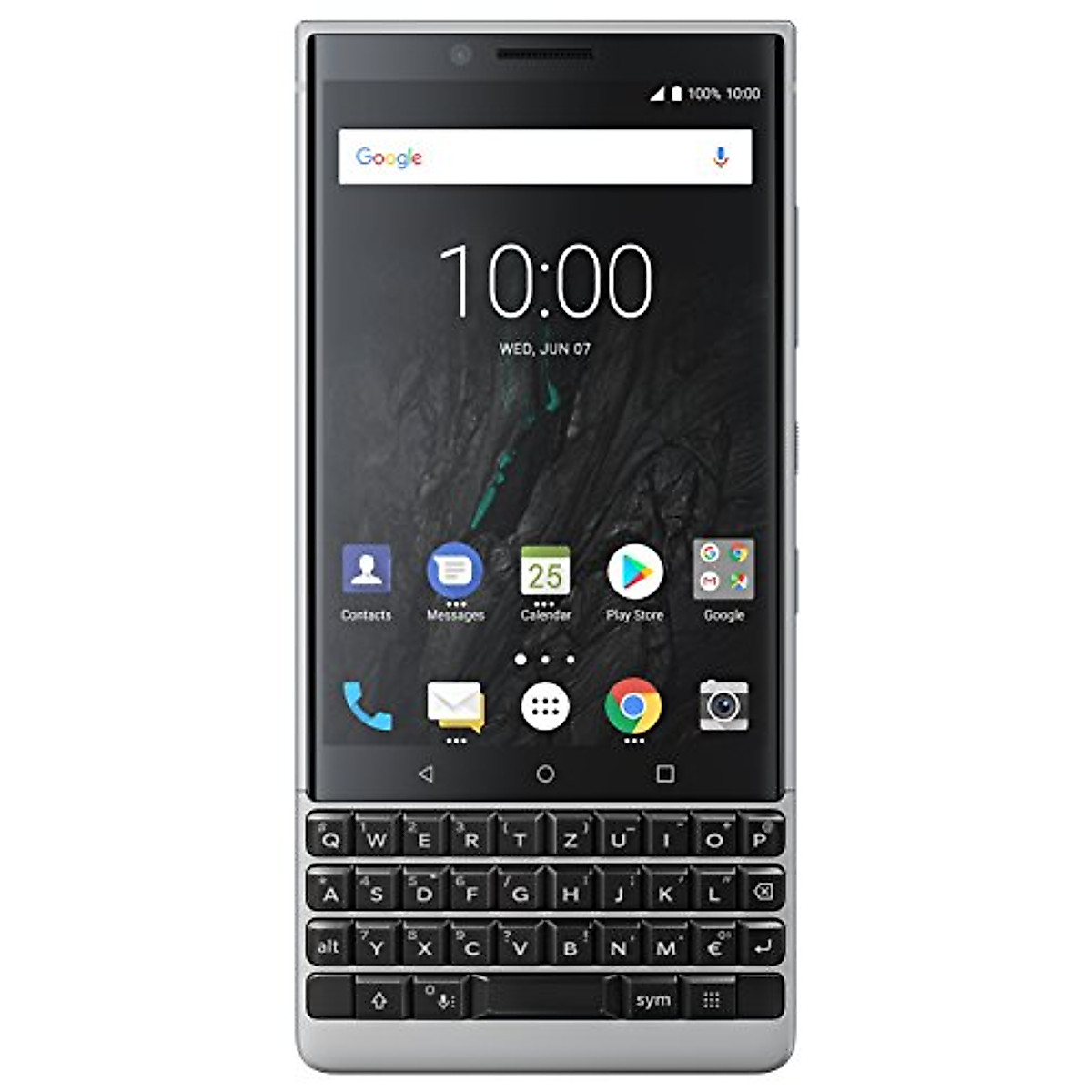 BlackBerry KEY2 64GB (Single-SIM, BBF100-1, QWERTZ Keypad) (GSM Only, No CDMA) Factory Unlocked 4G/LTE Smartphone (Silver) - International Version
