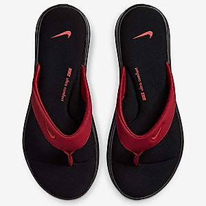 Nike Women's Ultra Comfort Thong AR4498 (Black/Track Red-Noble Red, Numeric_10)