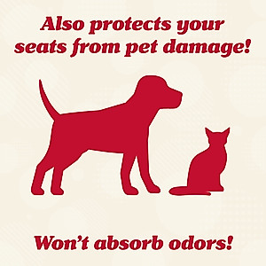 Lusso Gear Car Seat Protector (Value 2 Pack) - Thick Padding - Waterproof Car Mat for Leather Interiors with 2 Mesh Storage Pockets - Non-Slip Tan Child Seat Protector