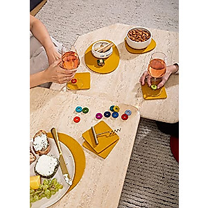 Graf Lantz Wine-Ote's Wine Glass Identifier - 7 Piece - Round 100% Merino Wool - Eliminate Unknown Glass Syndrome - Joy