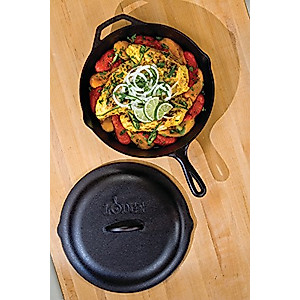 Lodge Seasoned Cast Iron Skillet with Cast Iron Lid (12 Inch) - Cast Iron Frying Pan With Lid Set.