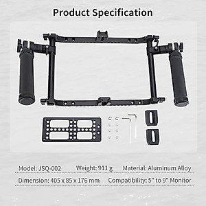 Nitze Director's Monitor Cage with Adjustable Handles for up to 9 Inch LCD Monitor Universal Monitor Cage - JSQ-002