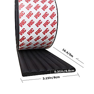 Makibi Edge Protector for Baby | Edge Guard Baby Proofing | Edge Bumpers for Furniture, Table, Desk | 3M Pre-Taped | 16.4ft/5m (Black)