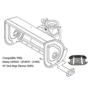 Outdoor Power 2 Pieces Snow Blower Skid Shoe Replaces Murray 1727854BMYP Skid Shoe for Murray 1687050 - Grass Mulcher Kit 50"