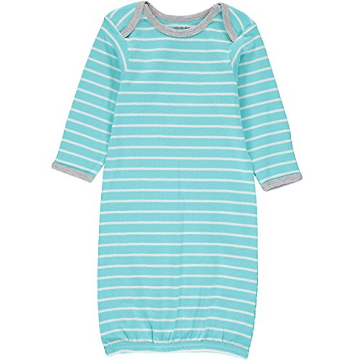 Wan-A-Beez Baby 3 Pack Printed Gown - Turquoise Whale,0-6 Months