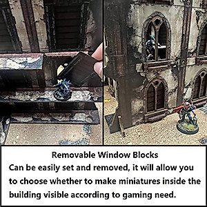 Jucoci Battlezone Creation Kit 36PCS Tabletop Terrain Wargame Terrains Set Compatible with WH40K