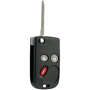 KeylessOption Keyless Entry Remote Control Car Flip Ignition Key Fob Replacement for LHJ011