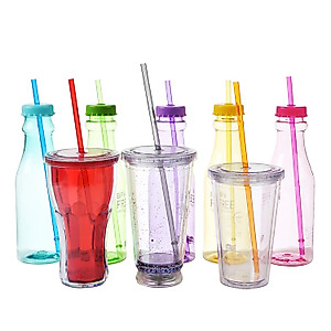 ALINK 10 Triatan Reusable Straws + 12 Reusable Boba Tea Straws