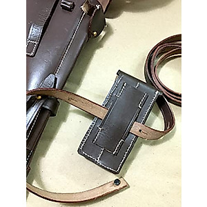 REINDEER Luger P-08 8" Artillery Holster w. Stock Straps - Dark Brown,WWII Reproduction, WW2 Reproduction,WWII/WWI, Collectibles Goods,Collectibles Products,WWII repro