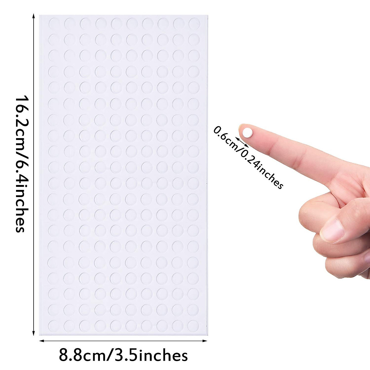 2400 Pieces Foam Dots Dual-Adhesive 3D Foam Tapes Foam Pop Dots Adhesive Mount for Craft DIY Art or Office Supplies, 12 Sheets, Round (0.24 Inch)