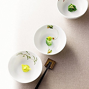 Narumi 40912-32841 Bowl, Plate Set, 5.1 inches (13 cm), Diameter 5.1 inches (13 cm), Green, Floral Patterns, Cute, Wedding Gift, Microwave Warm, Made in Japan, Gift Box Included