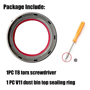 Dust Bin Sealing Rings Replacement For Dyson V11 SV14 SV15 / V15 SV22 Bin Parts, Compatible With Dyson Part 970050-01 965443-01 Bin Cups