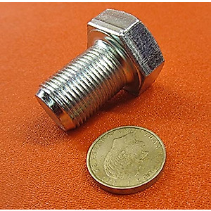 Class 8.8 Zinc Plated Steel Hex Head Bolts FT M20 x 1.5 mm x 30 mm Long 4 pcs., Silver