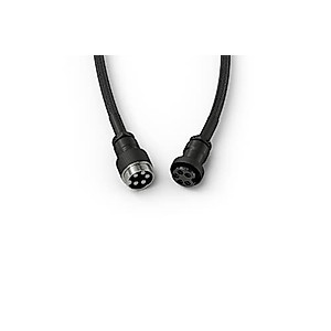 Glorious Coiled Keyboard Cable – Coiled USB C Cable Artisan Braided Cables for Mechanical Gaming Keyboard Coiled Cable - Custom Keyboard Cable (Black)