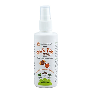 Flea and Tick Spray for Fleas, Ticks and Mosquitoes - Application for Dogs, Cats and Home (100 ml)