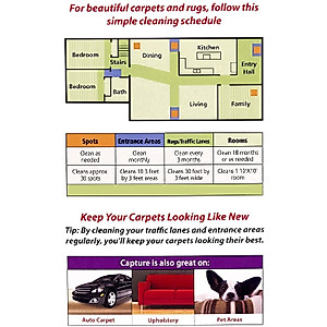 Capture Carpet & Rug Dry Cleaner (2.5lb) & Pre-Mist Soil Release for Carpet Dry Cleaner, Carpet Cleaning Pre Spray (2 Pack) - Bundle