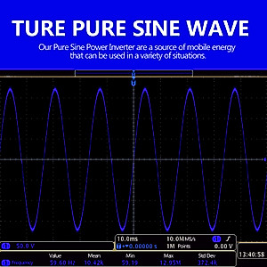 Pure Sine Wave 2000Watt Car Power Inverter ETL UL458 DC 12V to 120V AC with Remote Control and LCD Display 1 AC Terminal Block 2 AC Outlets 2x2.4A USB Ports for RV Truck Boat by VOLTWORKS (12VBlue)