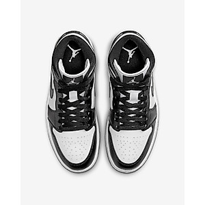 Jordan 1 Mid Women White/Black-Panda Mid DV0991-101 9.5