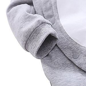 Unisex Baby Totoro Long Sleeve Romper with Hat 2-PC Set Grey