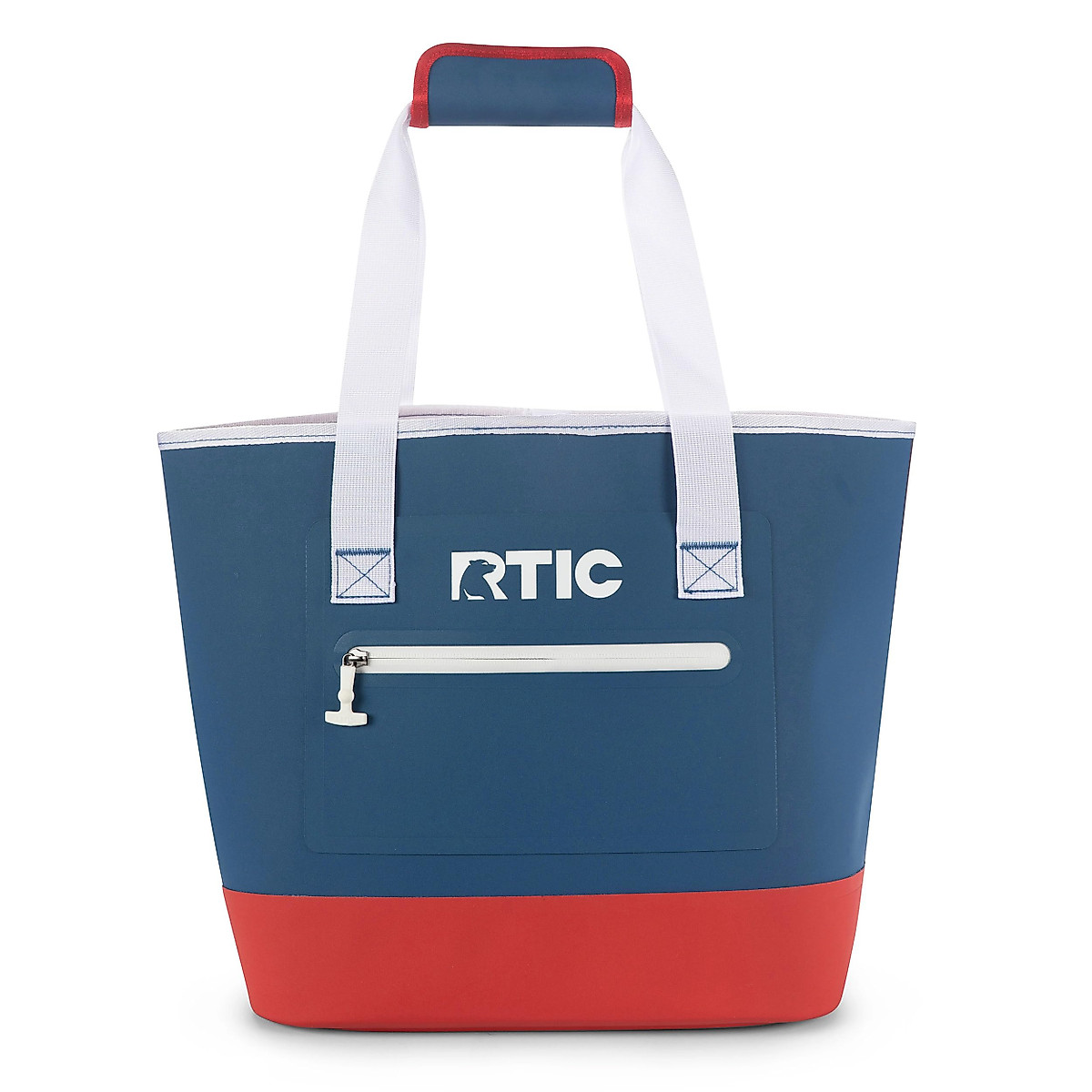 RTIC Ultra-Tough Tote Bag, Waterproof for Beach, Pool, Towel, Grocery, Shopping, Camping, Picnic, Travel, Boat, Heavy-Duty, Puncture Resistant, Small, Patriot