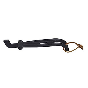 DELSbbq Cast Iron Barbecue Universal Grid Lifter, 8 inch Long hot Surfaces handling Lifter Gripper for Most Charcoal Grills and Gas Grills