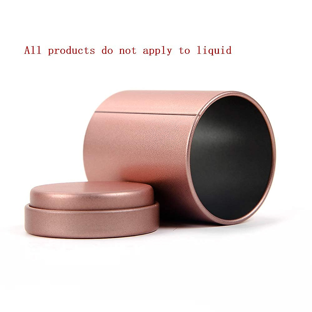 Tianhui Small Tin Can Box Mini Canister for Coffee Tea Candy Storage Loose Leaf Tea Tin Containers Storage 5 Pcs (Glod, M)
