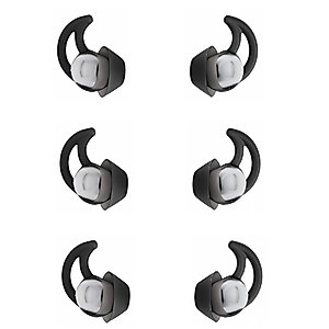 SNHTLS Silicone Replacement Ear Tips Ear Buds Tips Eargels Compatible with Bose Qc20 Qc30 IE2 SoundSport IE3 SIE2i Earbuds Replacement Tips Eartips for Earbuds 3 Pairs S Size