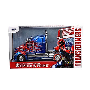 Jada Toys Metals Transformers Optimus Prime 1:24 Diecast Vehicle Blue and Red