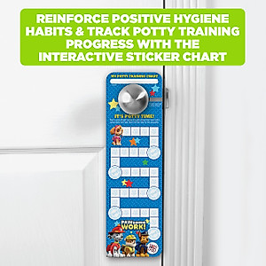 Nickelodeon PAW Patrol Potty Training Stickers Rewards Kit for Kids Learning to Use The Toilet, Blue, 2 Piece