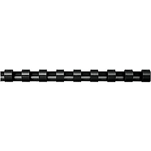 Fellowes 52366 Plastic Comb Bindings, 1/4-Inch Diameter, 20 Sheet Capacity, Black, 100 Combs/Pack
