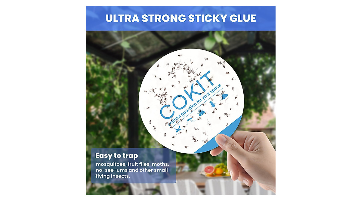 COKIT Sticky Glue Pads for Insect Traps - 12 Pack