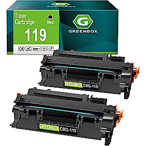 GREENBOX Compatible Toner Cartridge Replacement for Canon 119 II 119II for Canon MF6160dw MF414dw MF5950dw MF5880dn MF5850dn MF416dw LBP253dw LBP6300dn MF5960dn Printer (2-Pack Black)