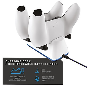 Stealth SP-C100 V Twin Charging Dock with Play & Charge Cable for PS5 (PS5)