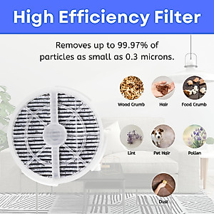 Nispira Activated Carbon HEPA Filter Replacement | For Air Purifier FridaBaby Sound Machine, Meleden, RIGOGLIOSO GL-2103, JINPUS, LTLKY 900S, 2103, 4 Pack