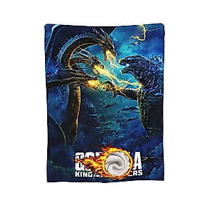 Goq 3D Printed Monster Blanket Ultra Soft Flannel Cartoon Throw Blanket Bed Sofa Chair Living Room 2-50"x40"