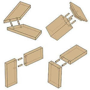 AUTOTOOLHOME Dowel and Tenon Center Transfer Plugs Point 1/4", 5/16", 3/8" and 1/2" Set of 8